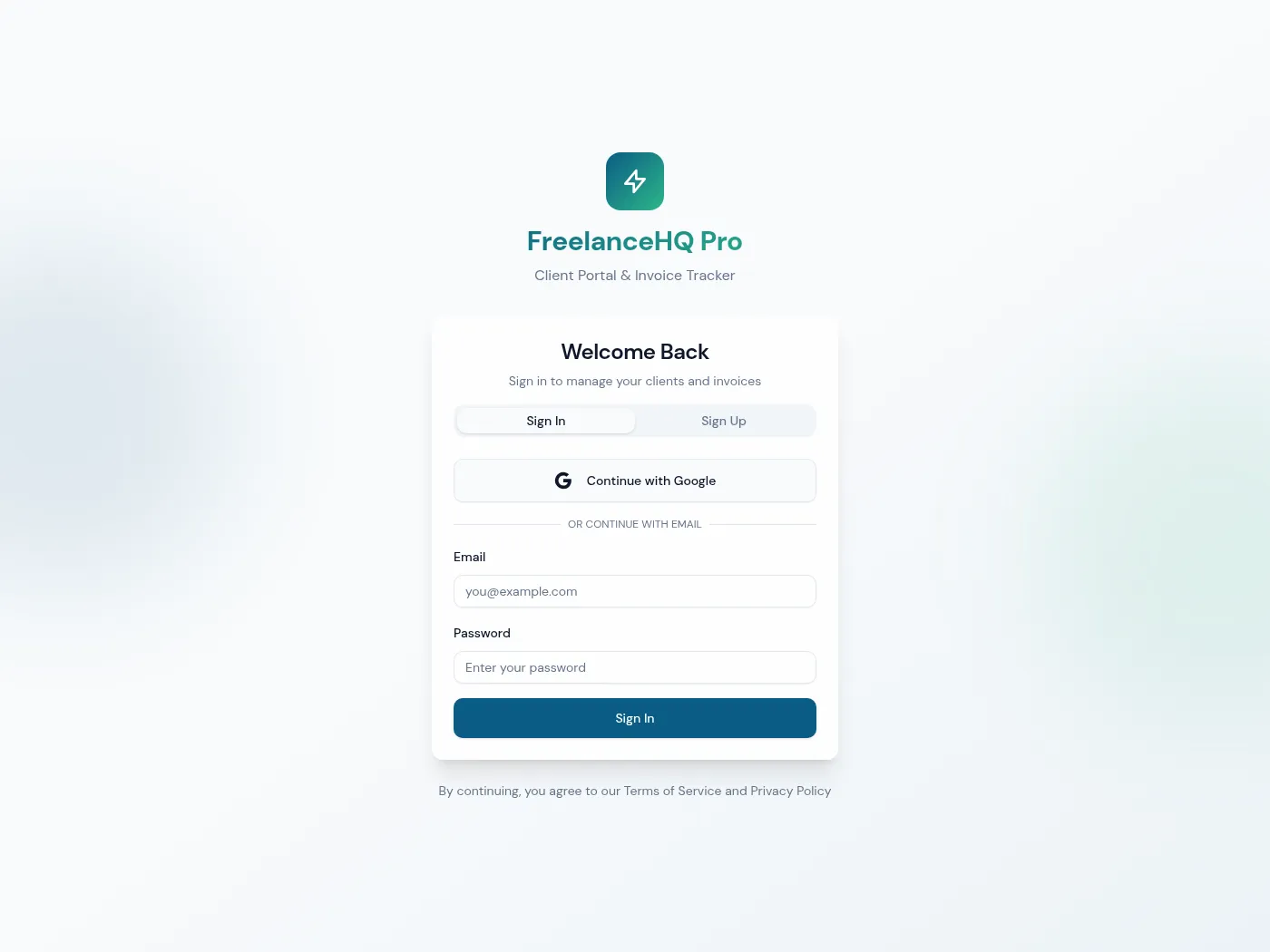 FreelanceHQ Pro Portal