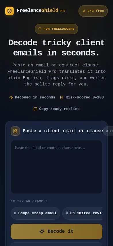 FreelanceShield Pro App