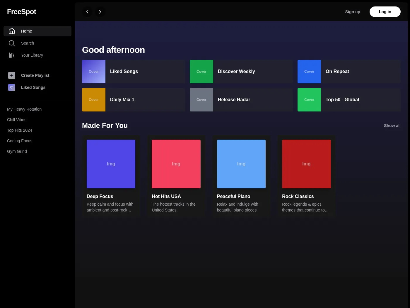 FreeSpot Web Player