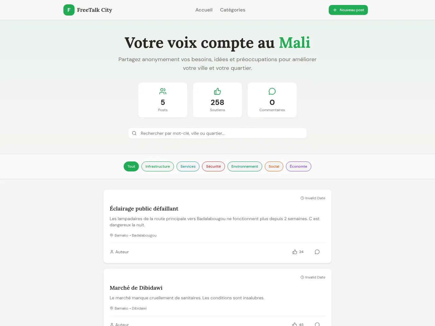 FreeTalk City Platform