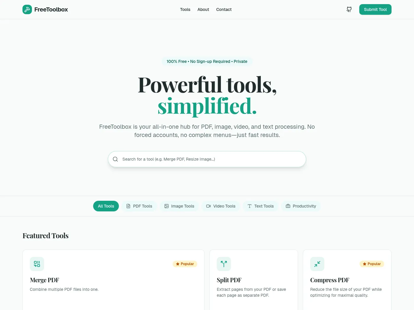 FreeToolbox Hub