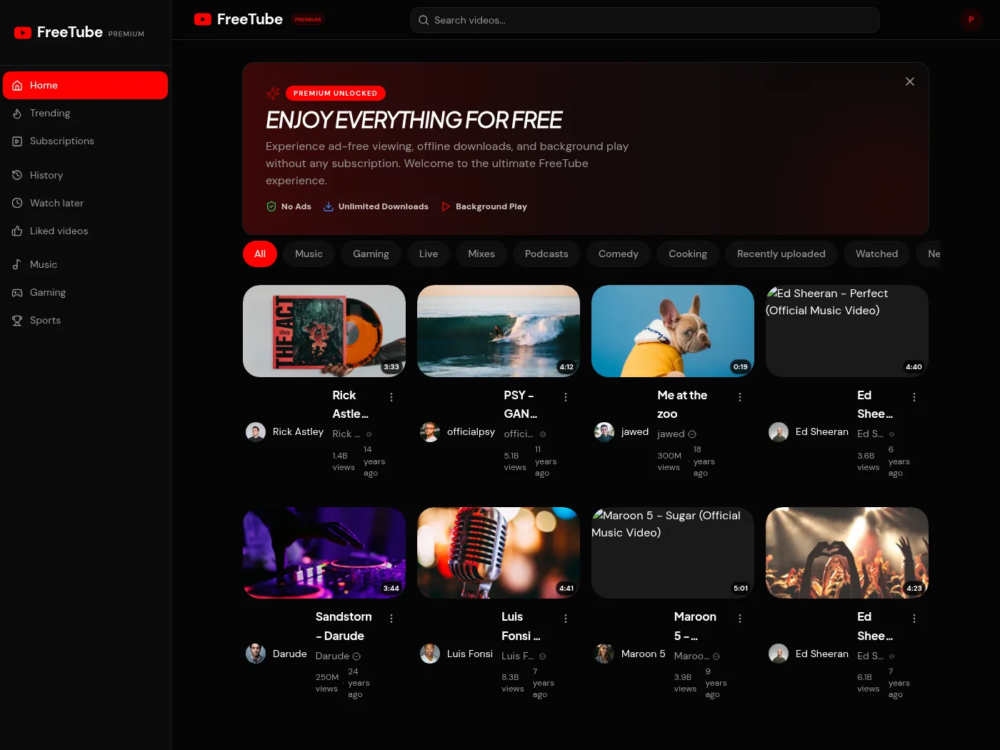 FreeTube Premium
