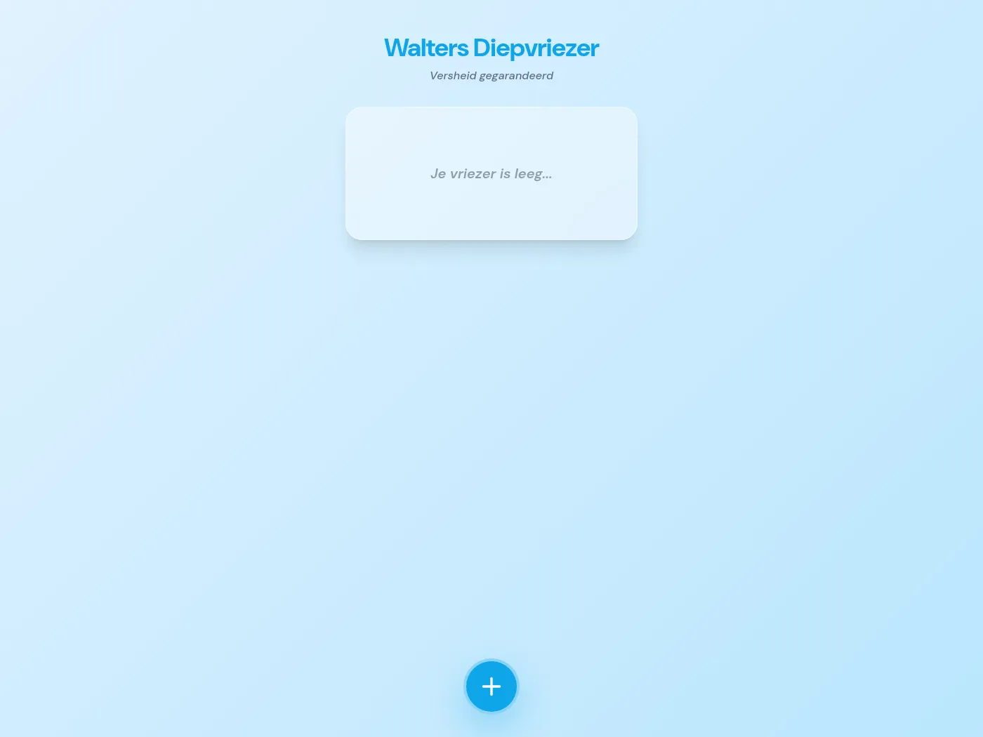 Freezer Master Webapp