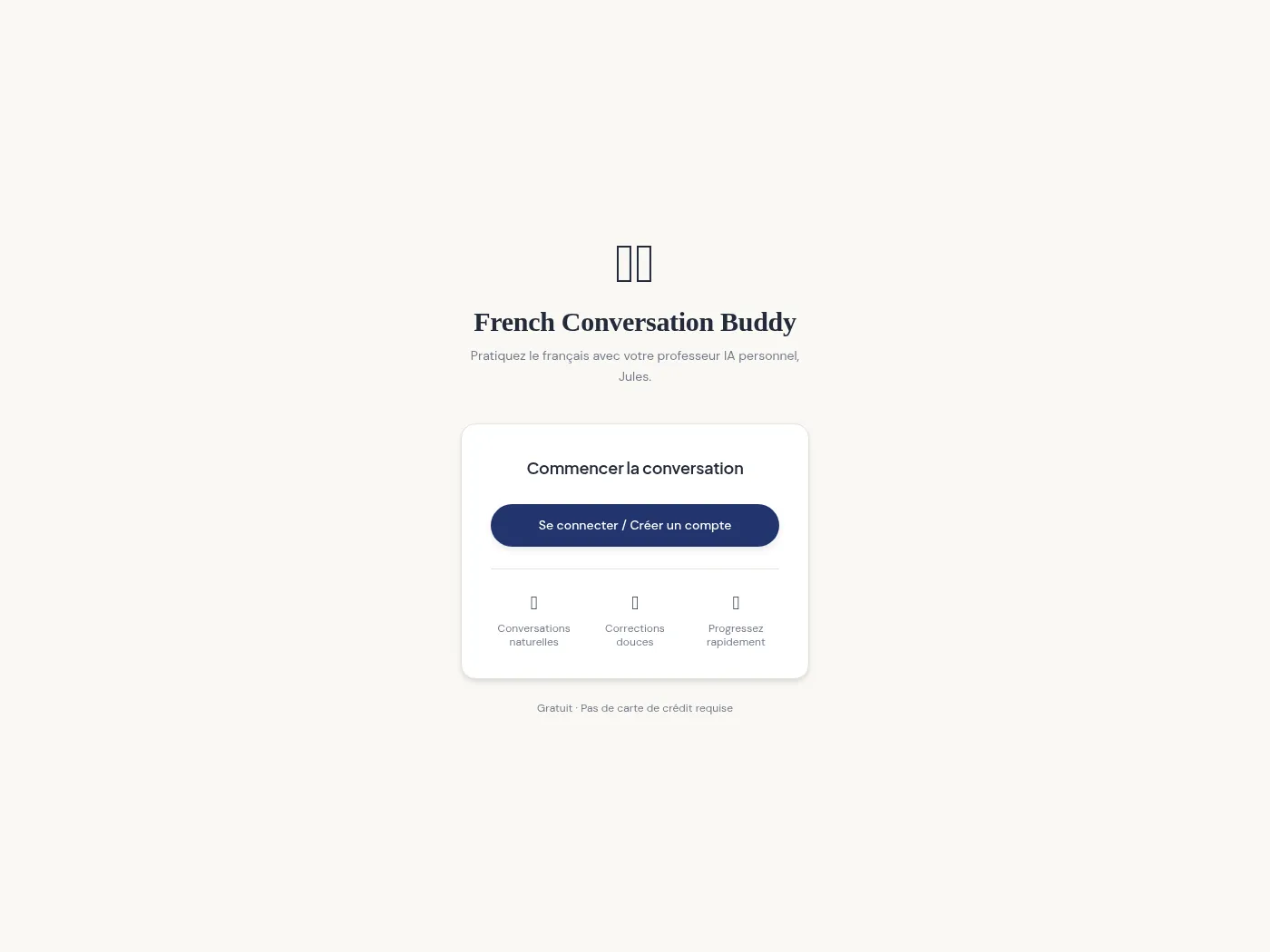French Conversation Buddy