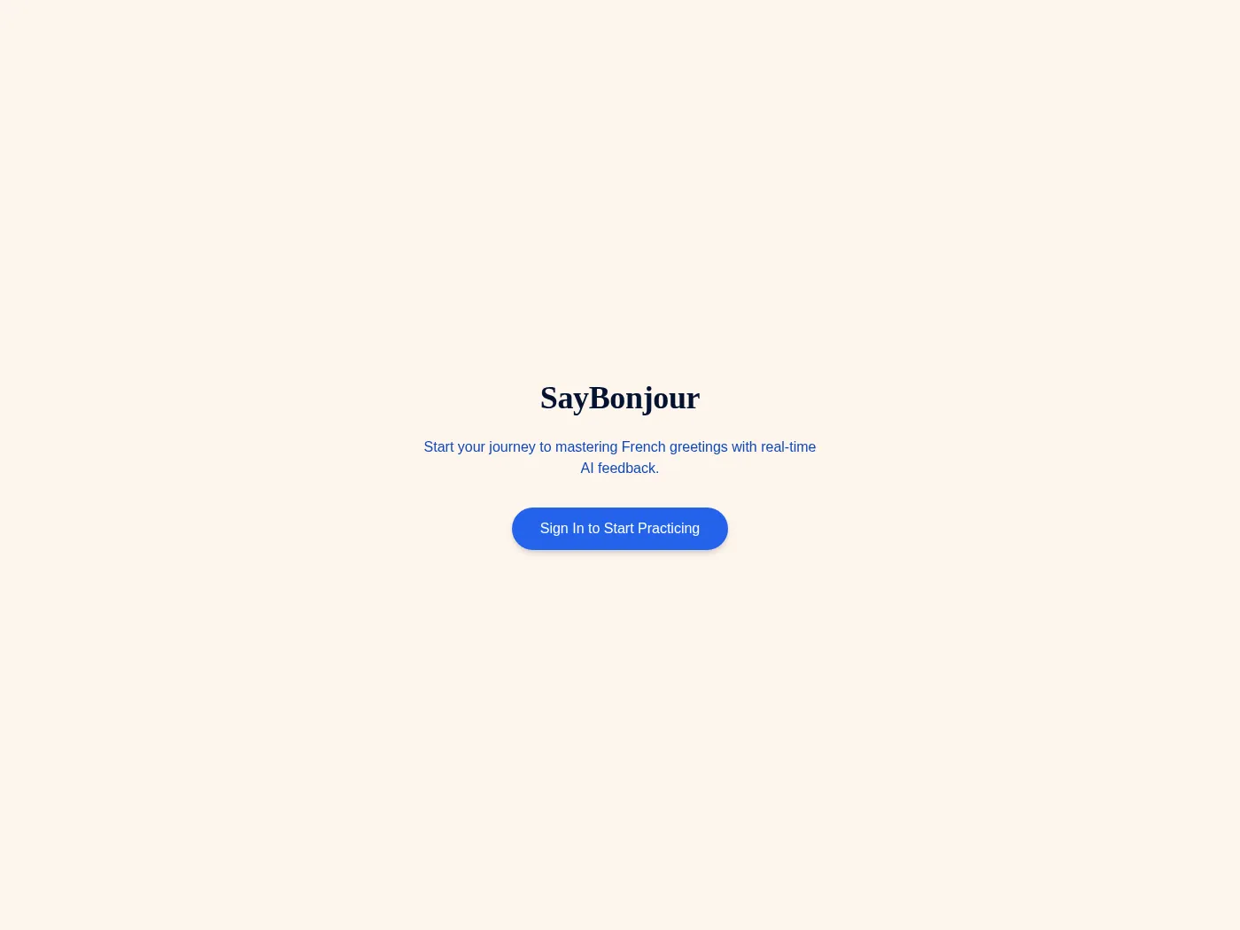 SayBonjour