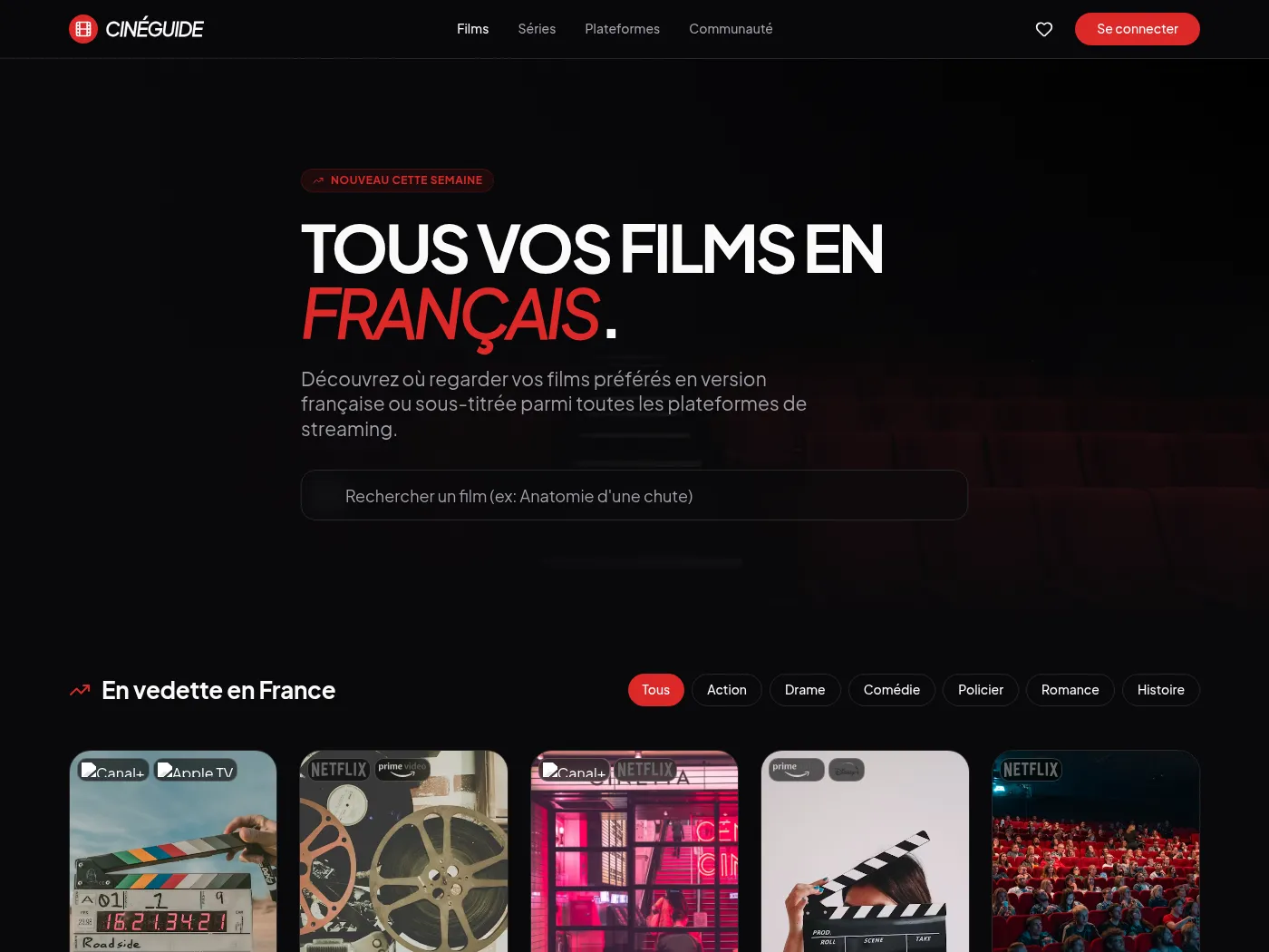 Cinéma Français Finder