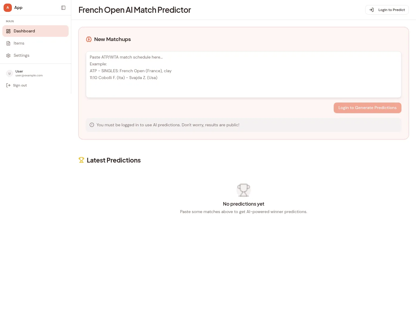French Open Match Predictor