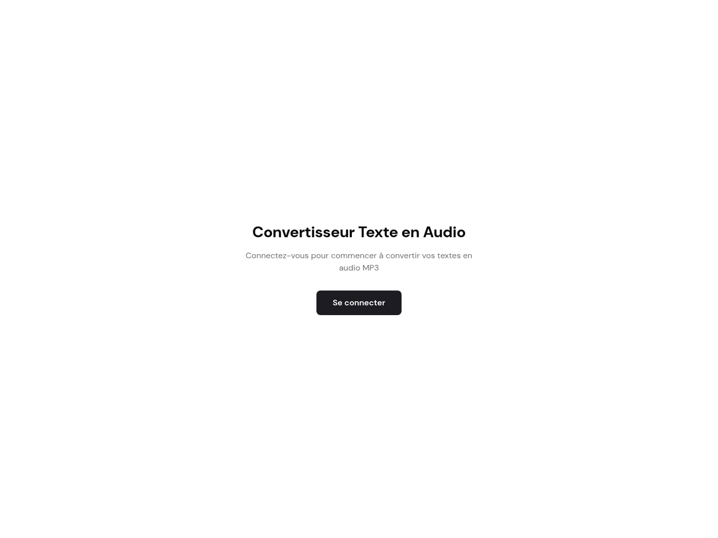 French Text-to-MP3 Converter
