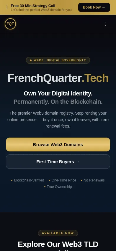 FrenchQuarter Web3 Portal