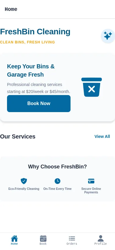 FreshBin Cleaning App