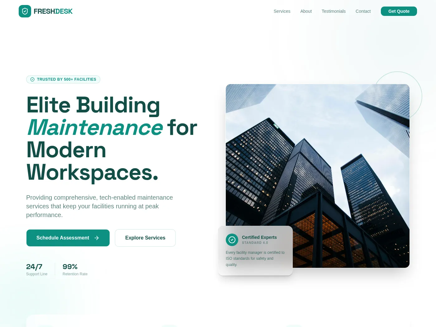 FRESHDESK Landing Page