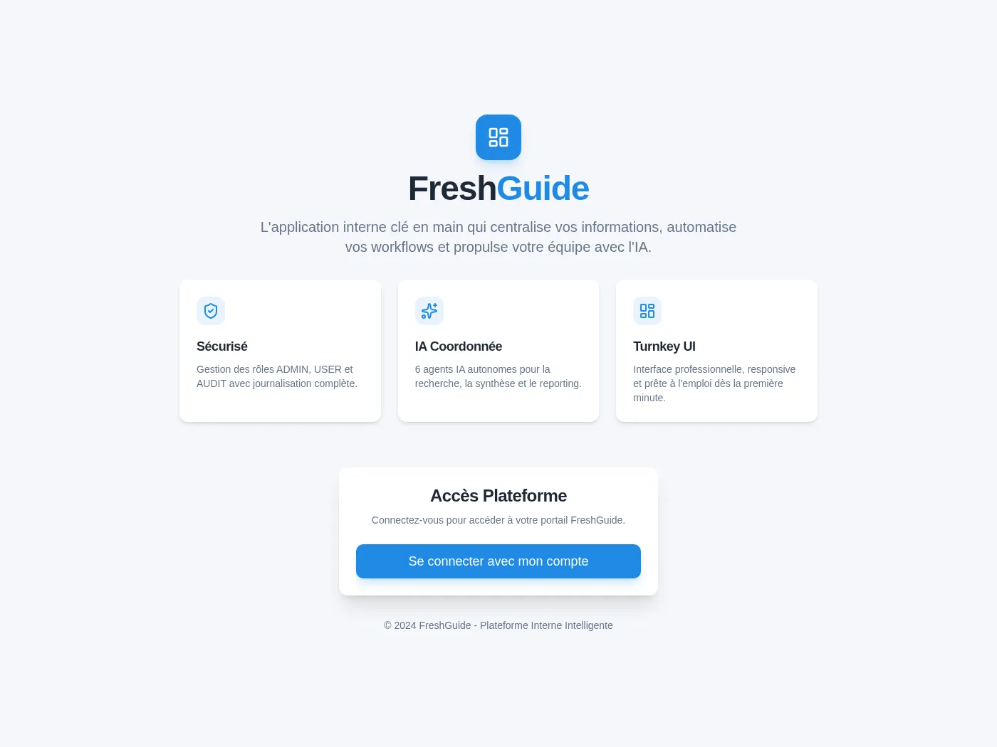 FreshGuide AI Portal