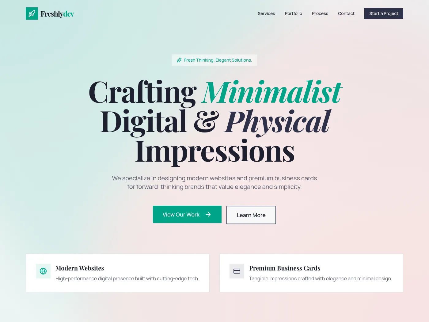 Freshlydev Agency Website