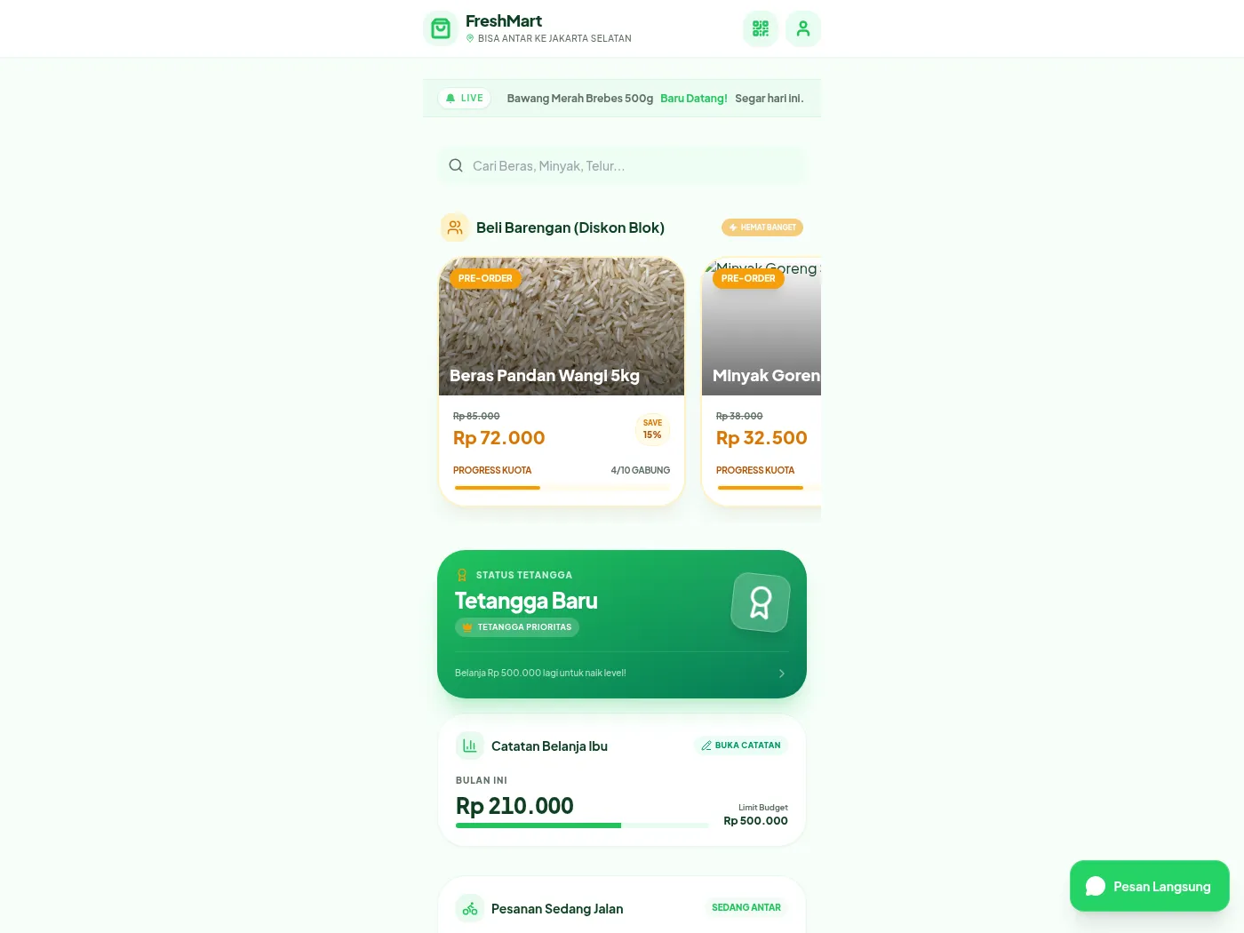 FreshMart UI