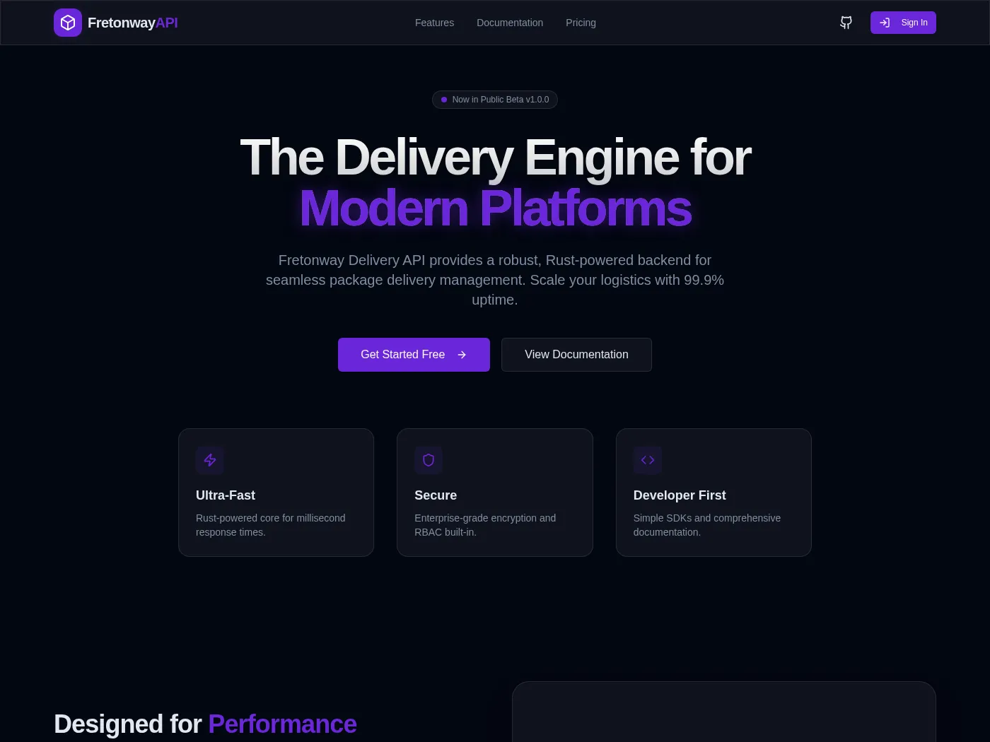 Fretonway Delivery API
