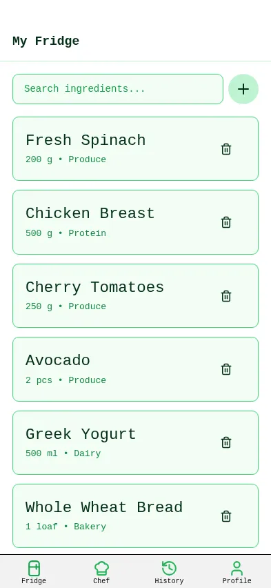 Smart Fridge Chef