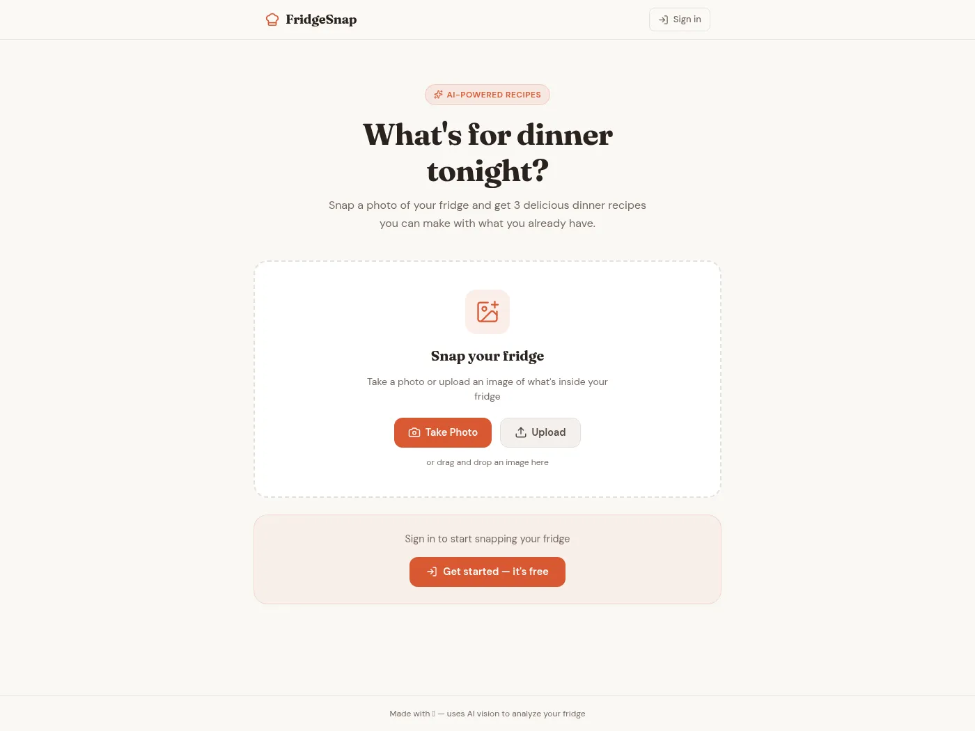 FridgeSnap Recipes