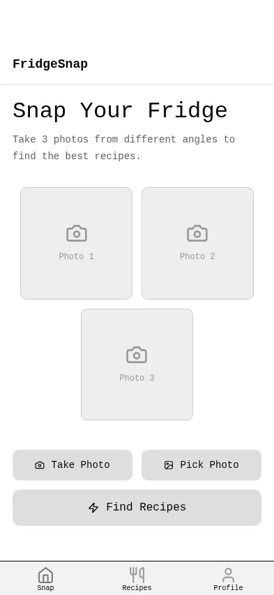 FridgeSnap Recipes