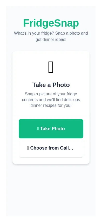 FridgeSnap Recipes