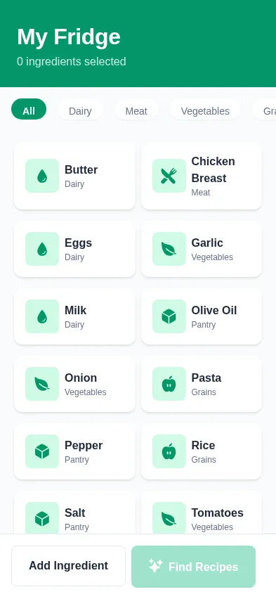 Fridge Recipe Genie