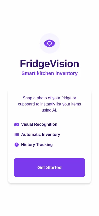 FridgeVision Mobile App
