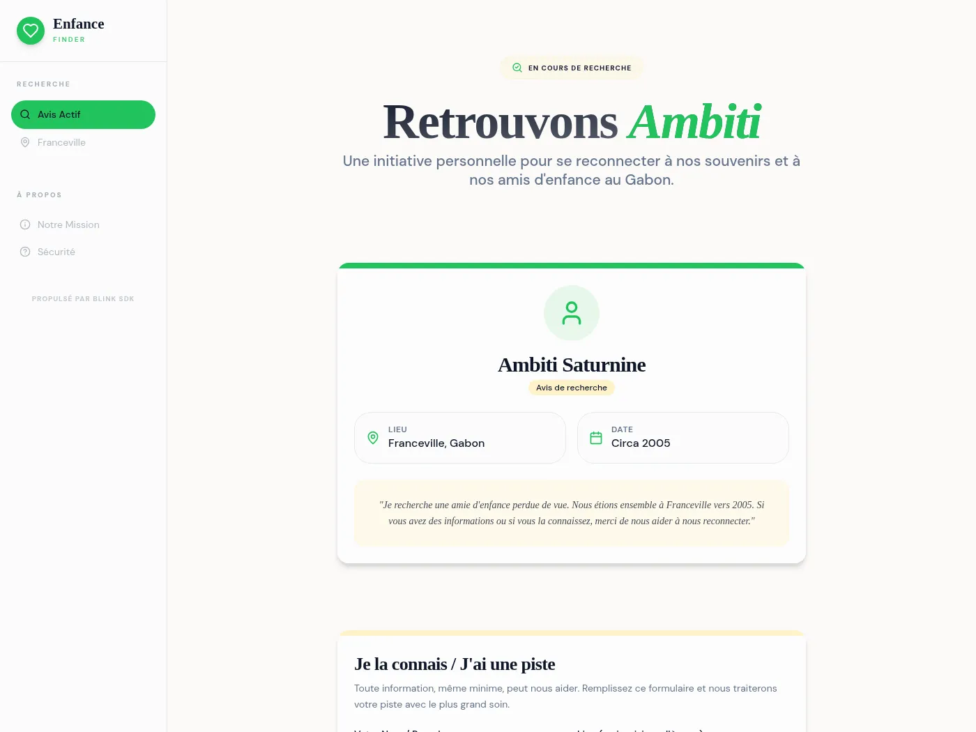 Enfance Finder