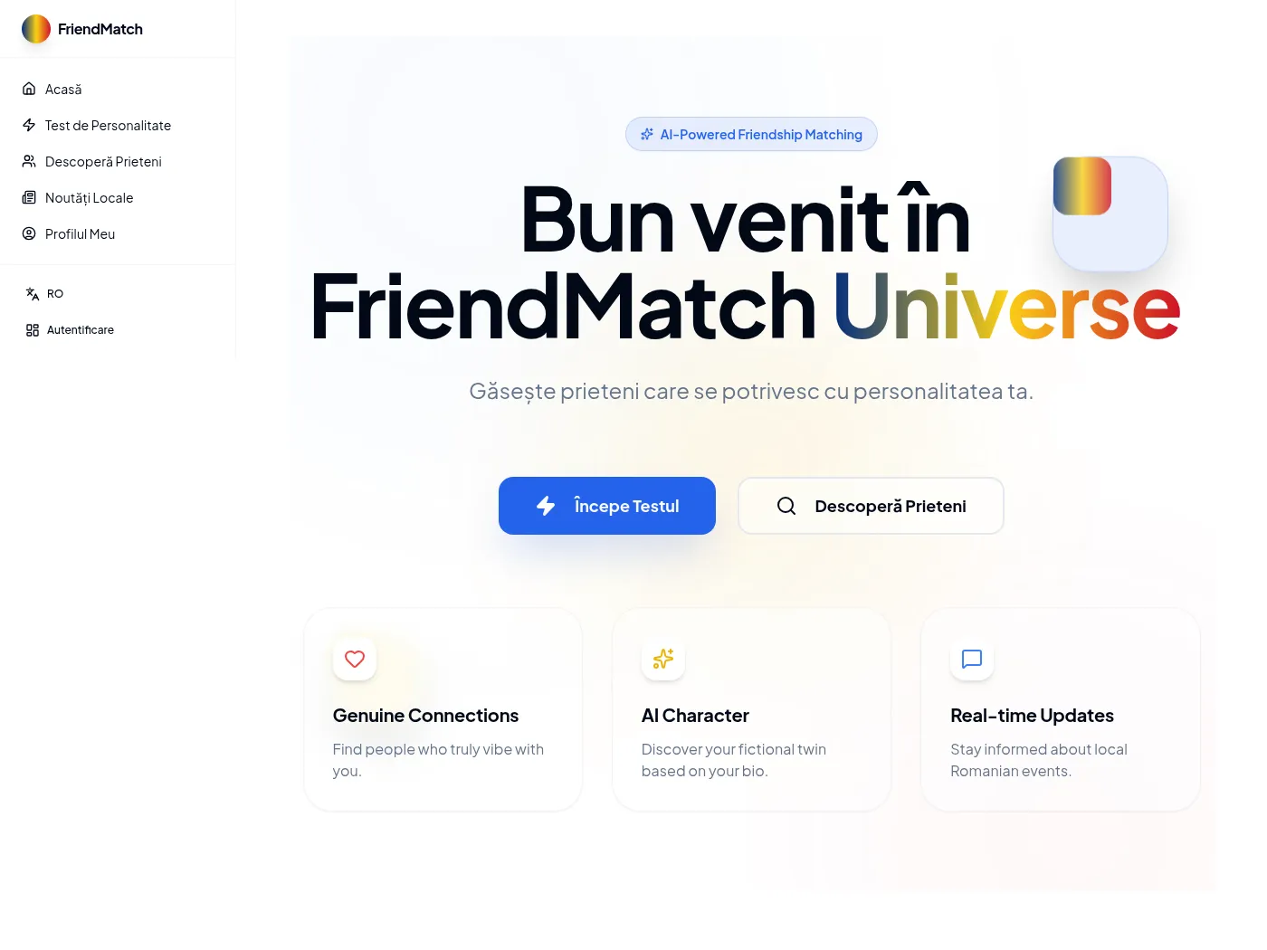 FriendMatch Universe