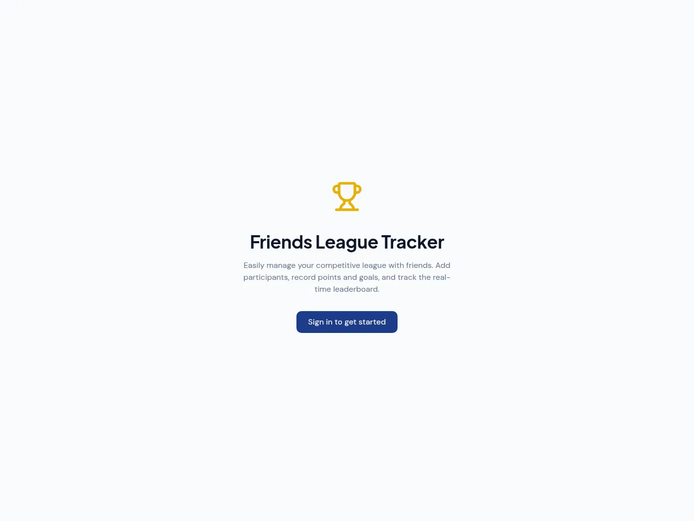 Friends League Tracker