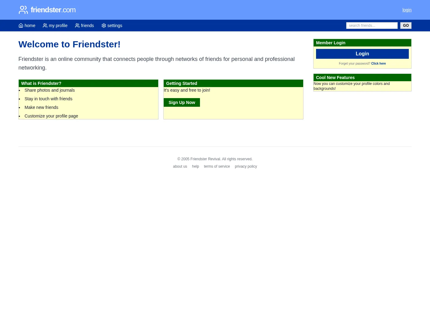 Retro Friendster Revival