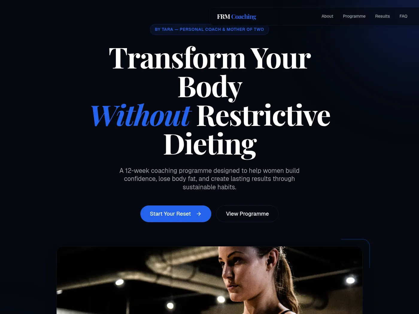 FRM Coaching Landing Page