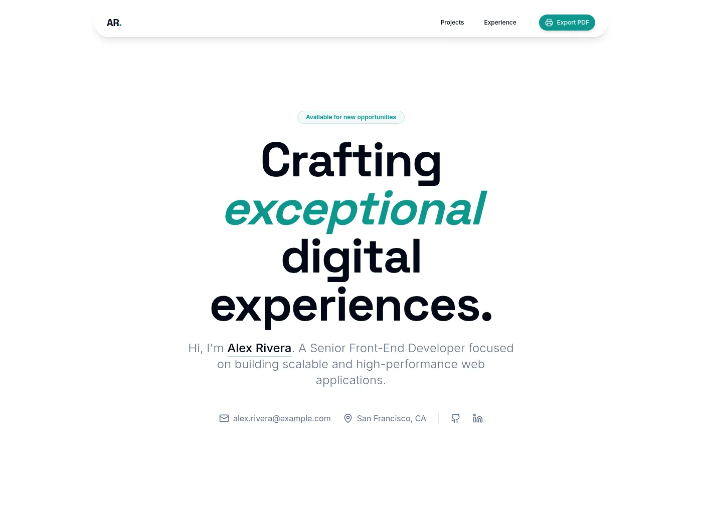 Frontend Resume Builder