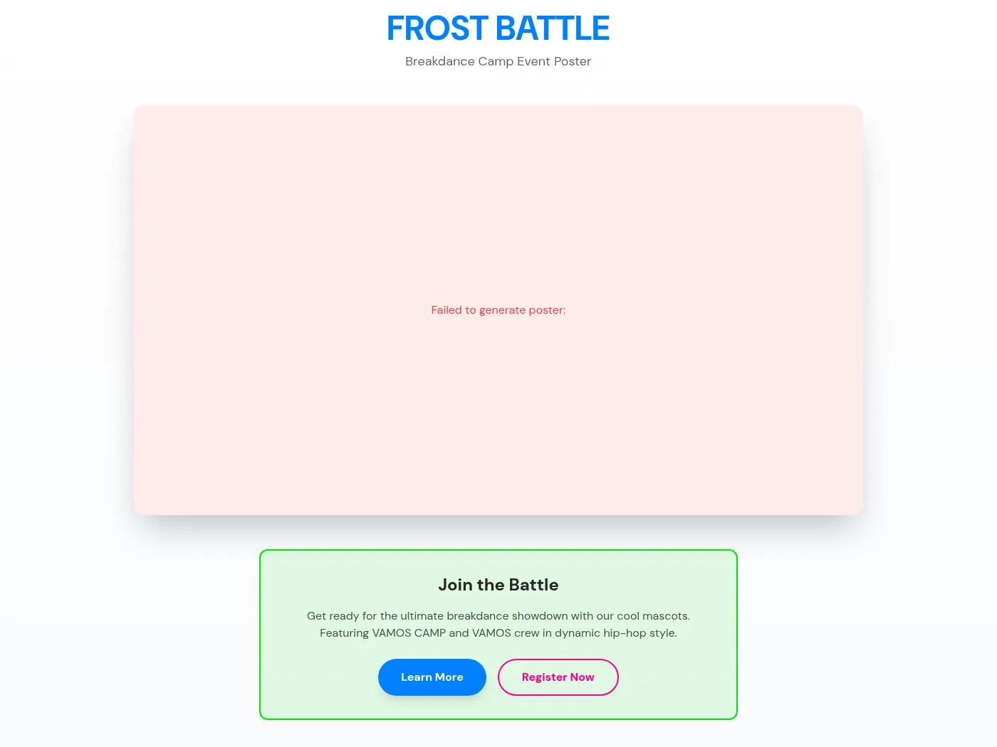 Frost Battle Poster Art