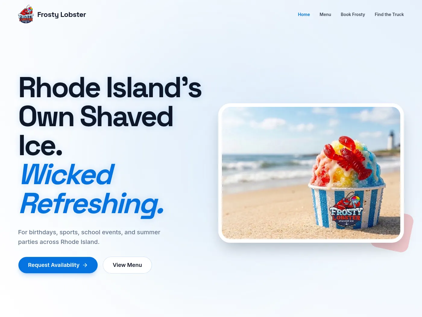 Frosty Lobster Shaved Ice Truck