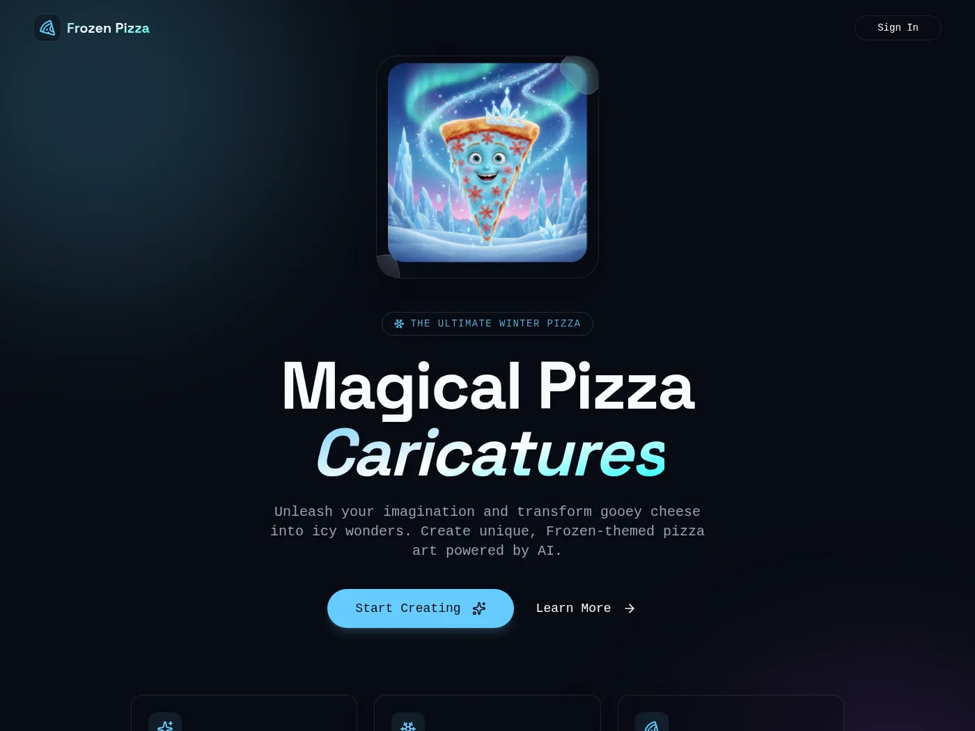 Frozen Pizza Caricature