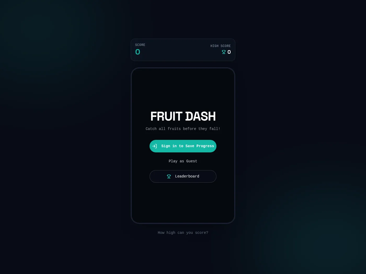 Fruit Dash Game