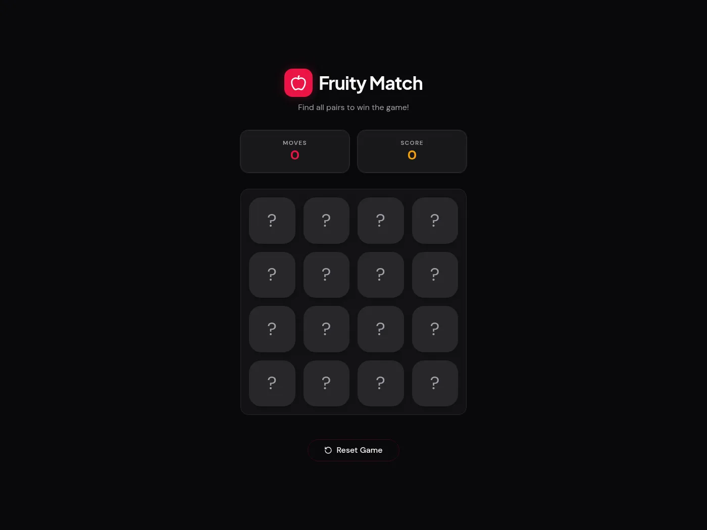 Fruity Memory Match