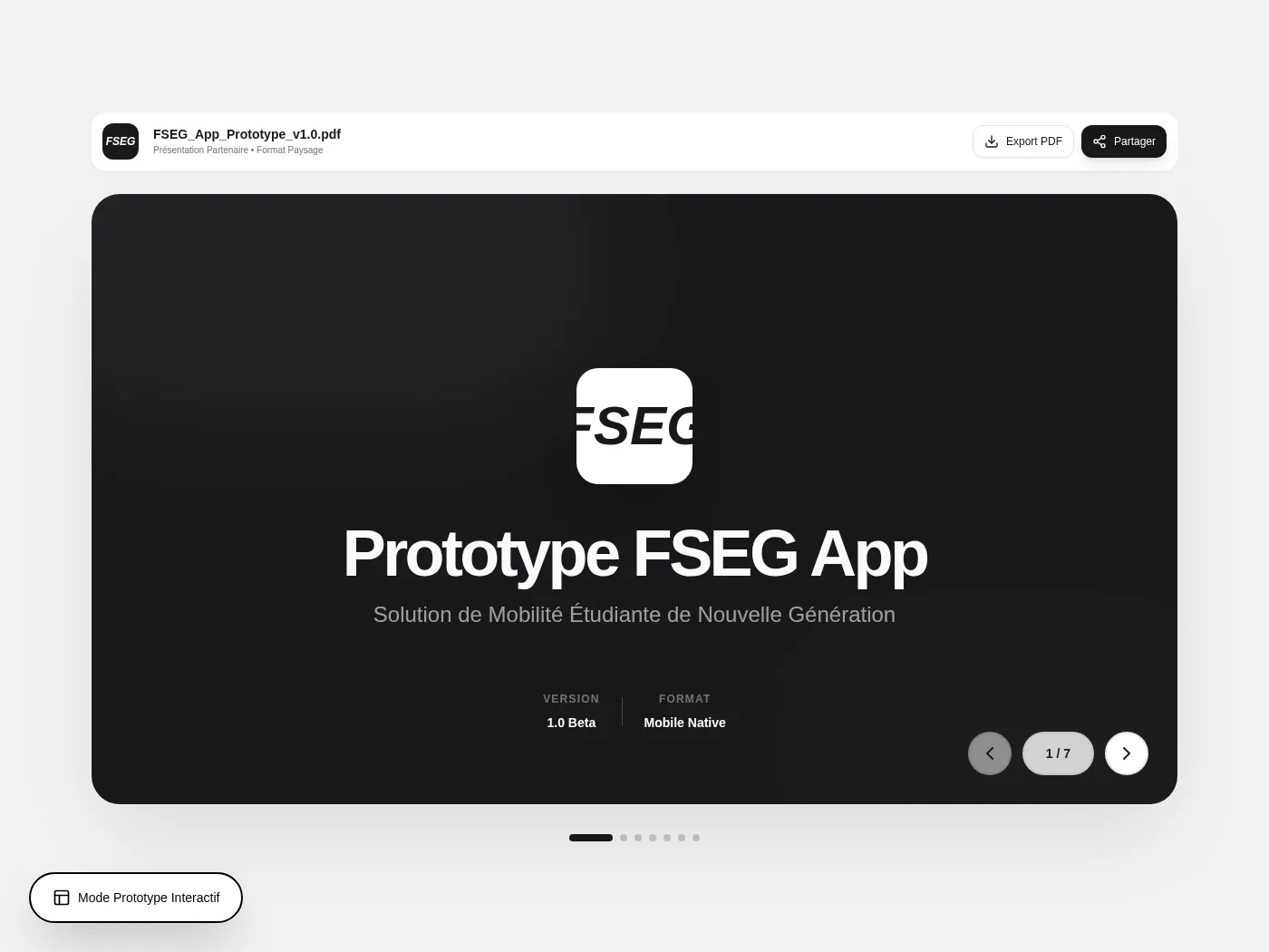 FSEG App Prototype Mobile