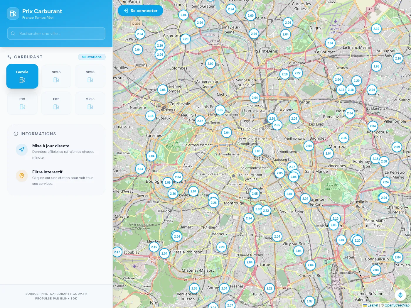 Fuel Price Map France