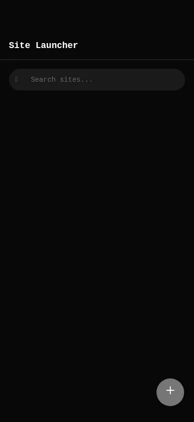 Fullscreen Site Launcher