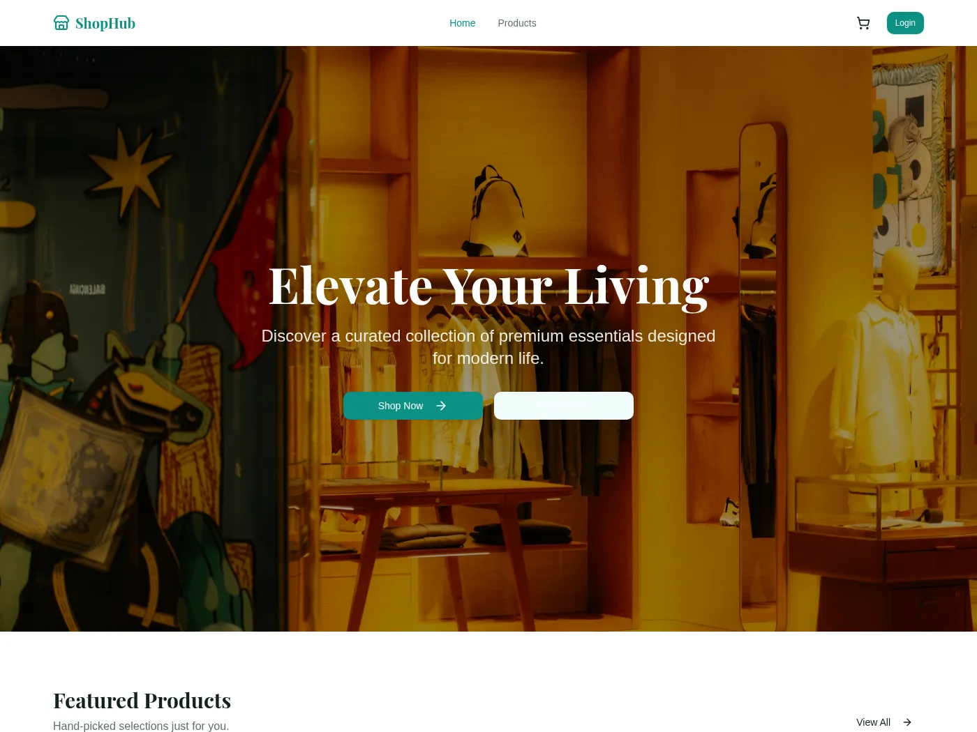 Fullstack Shop Hub