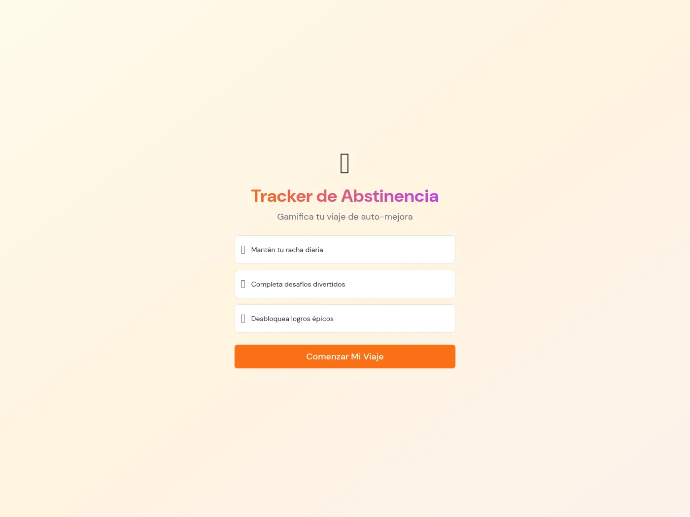 Fun Abstinence Tracker