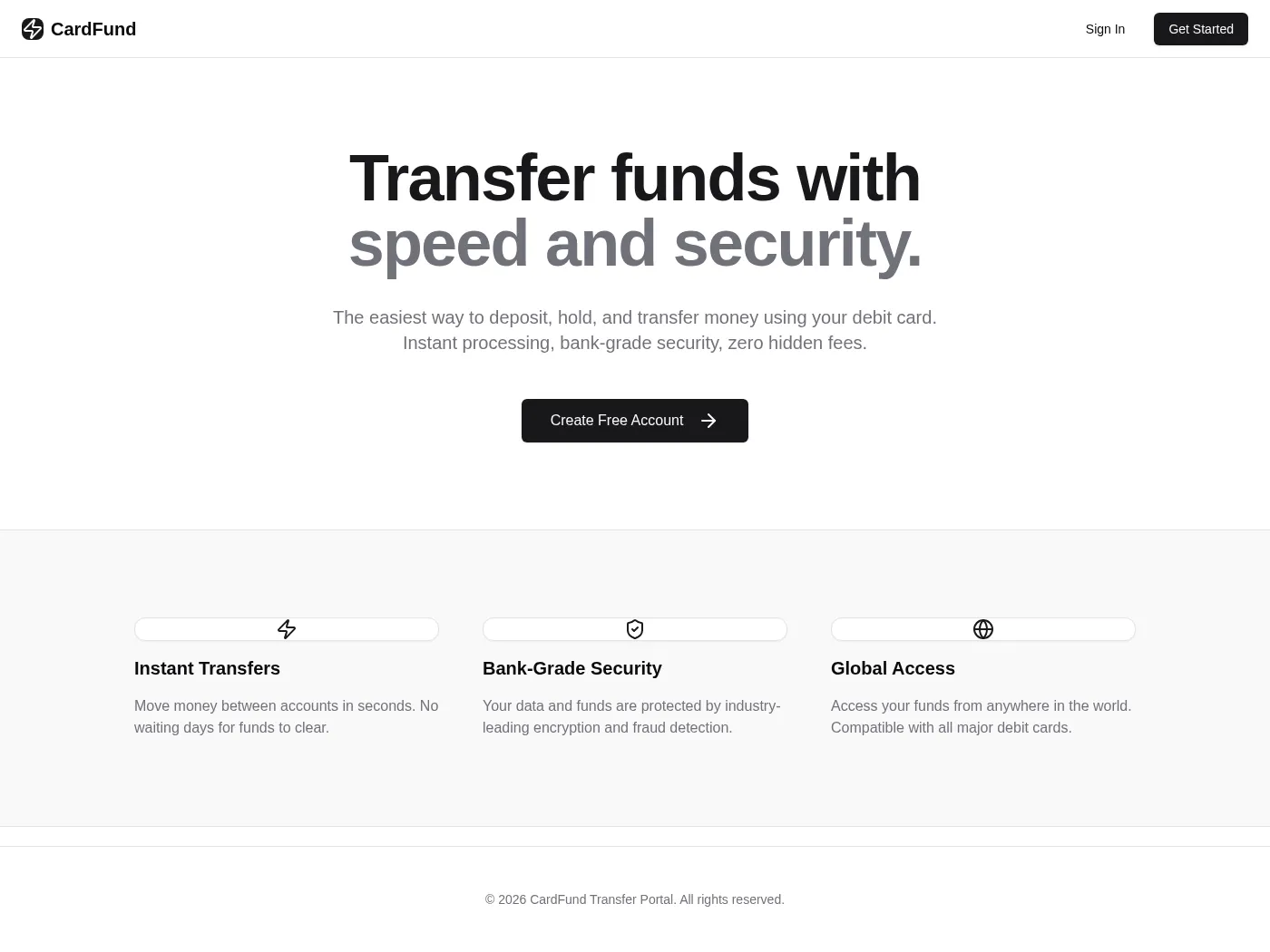 CardFund Transfer Portal