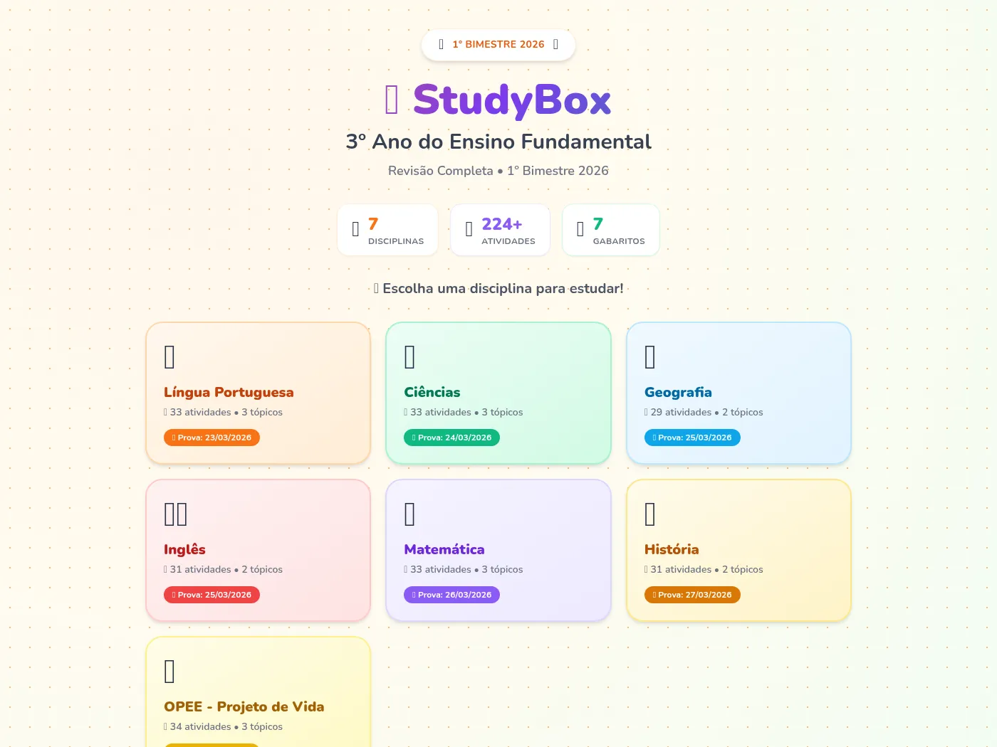 StudyBox 3º Ano