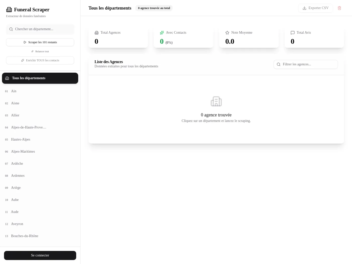 Funeral Data Scraper