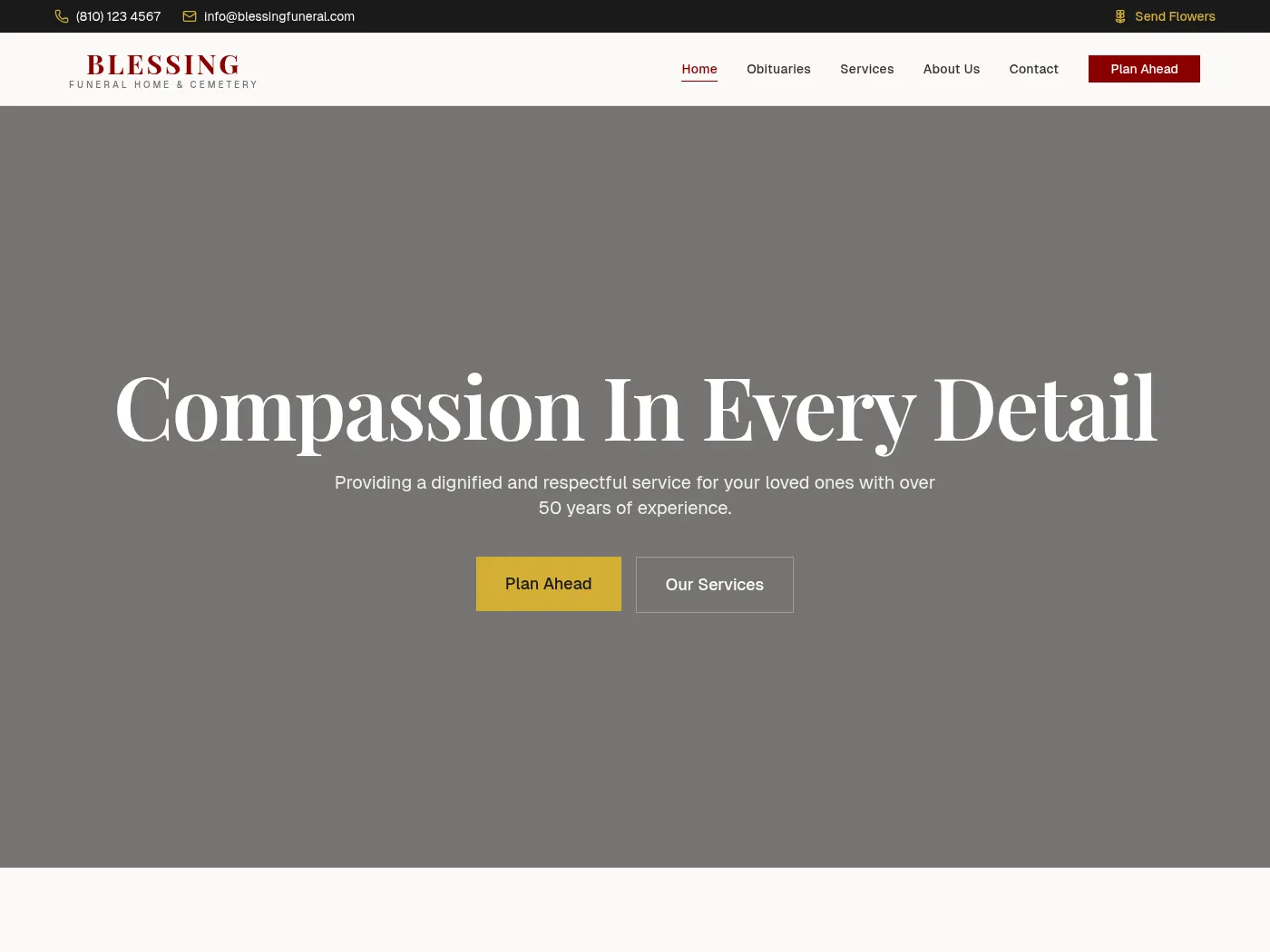 Blessing Funeral Home Site