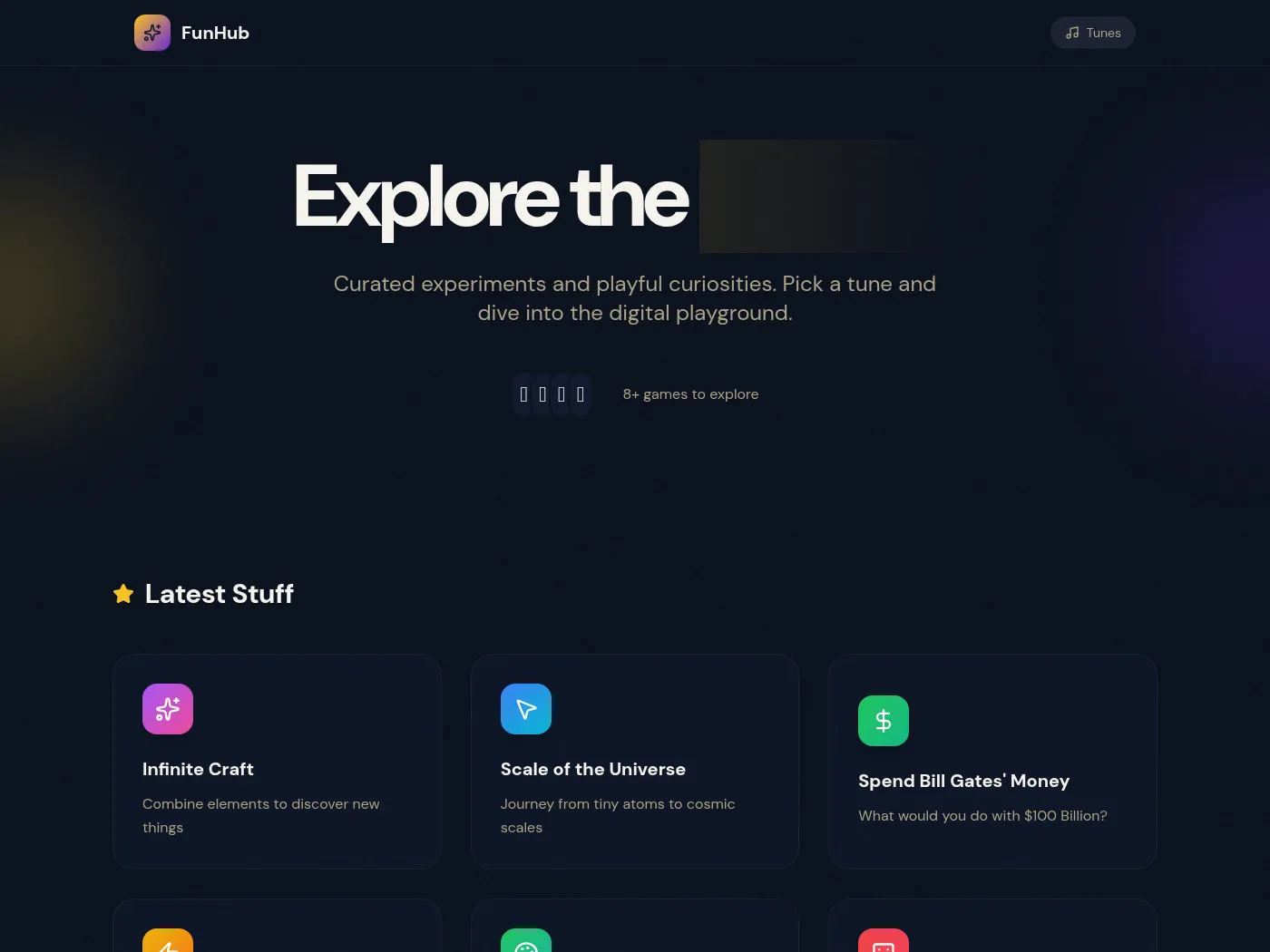 FunHub Interactive Site