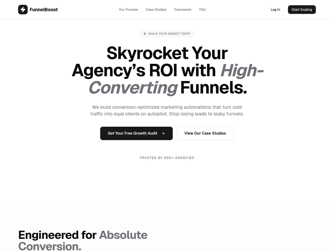 FunnelBoost Landing Page