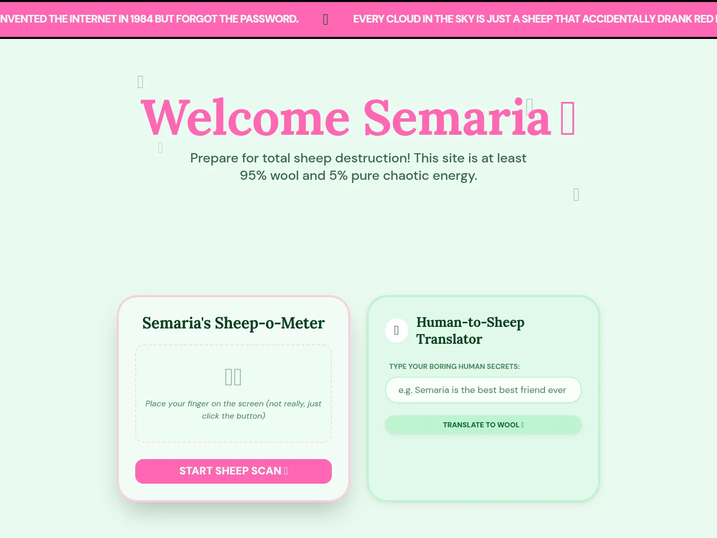 Sheepify Welcome Site