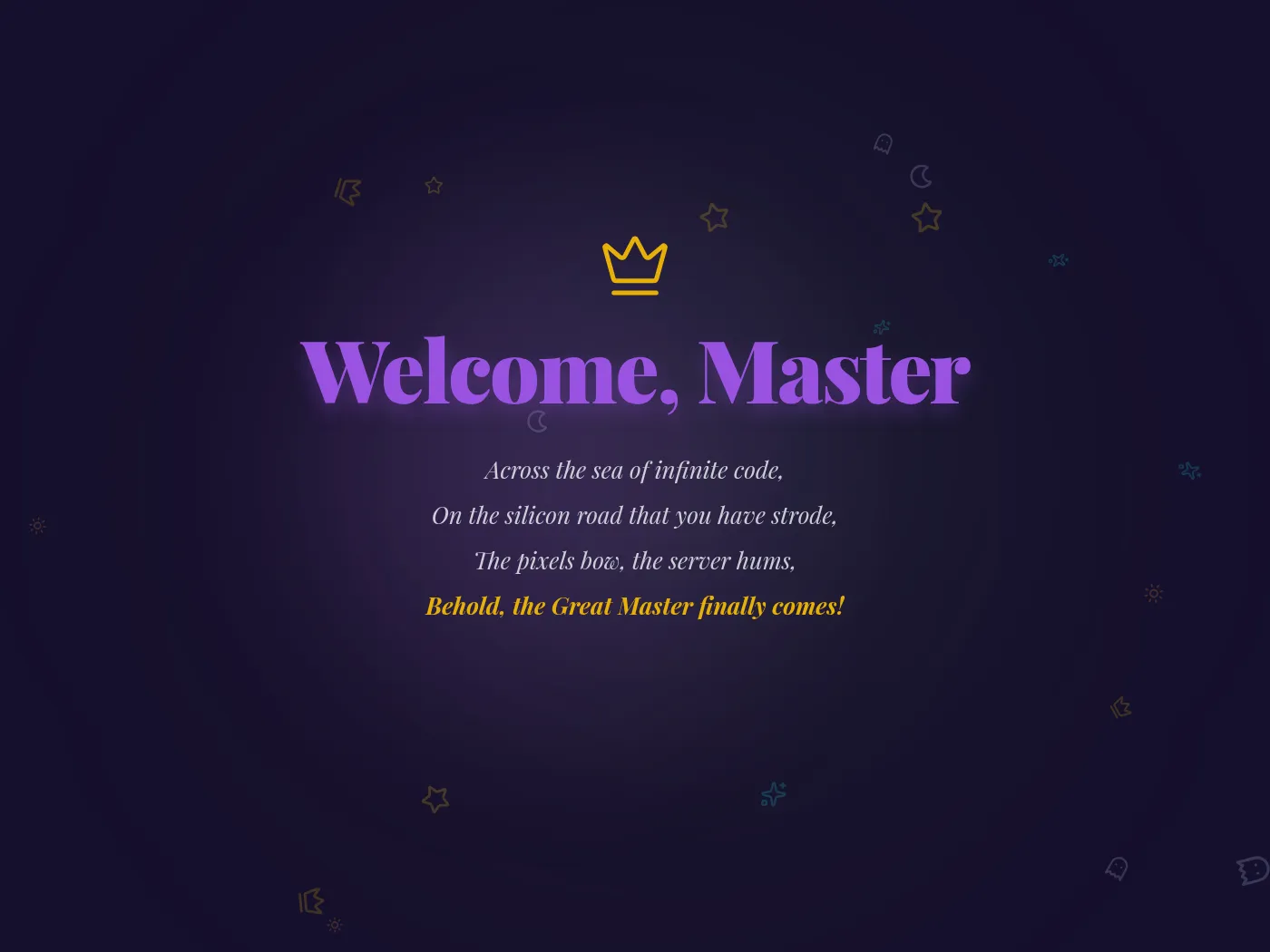 Whimsical Welcome Page