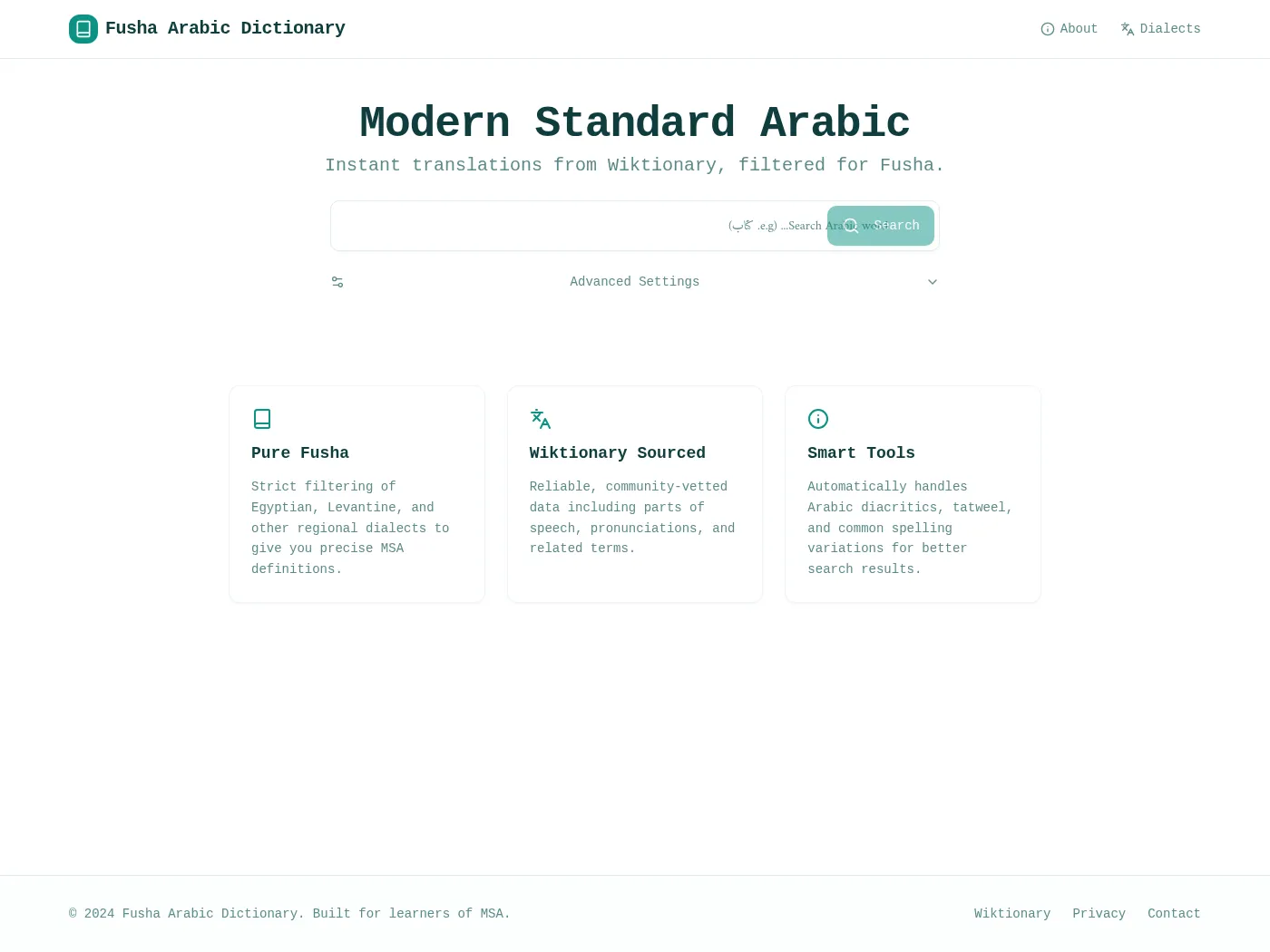 Fusha Arabic Dictionary